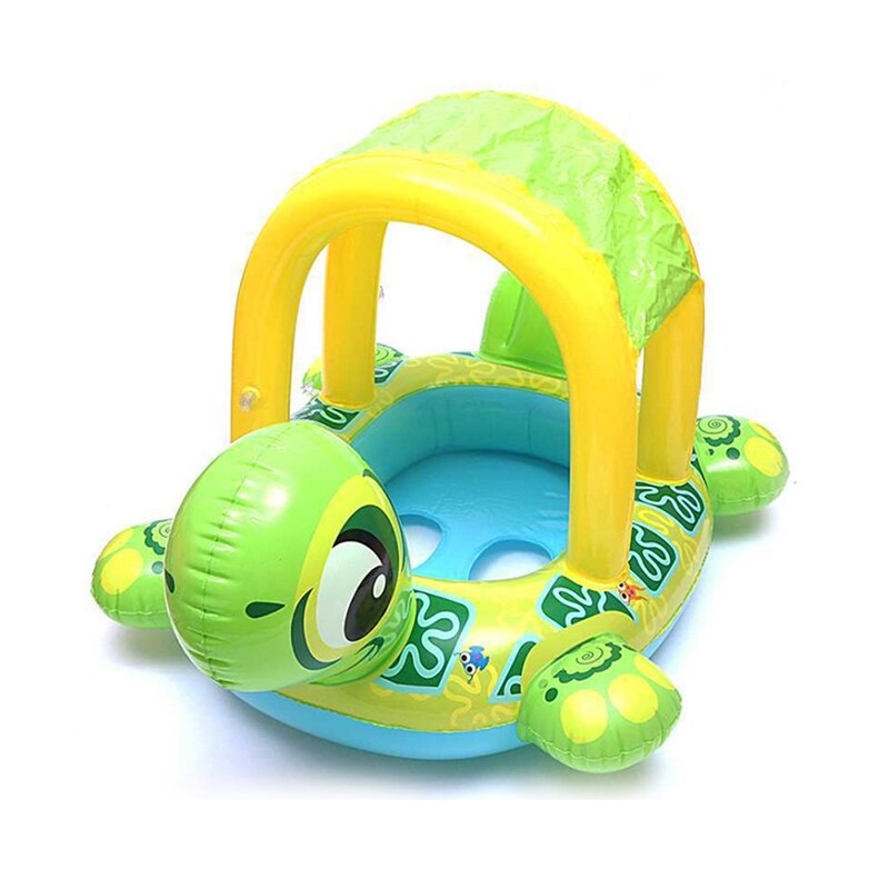 Kids Cartoon Turtle Boat Swimming Circle Visor Inf... – Grandado