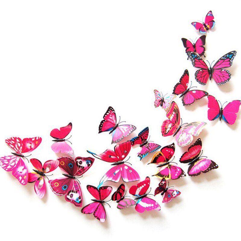 12Pcs 3D Colorful Pvc Butterfly Wall Stickers For ... – Grandado
