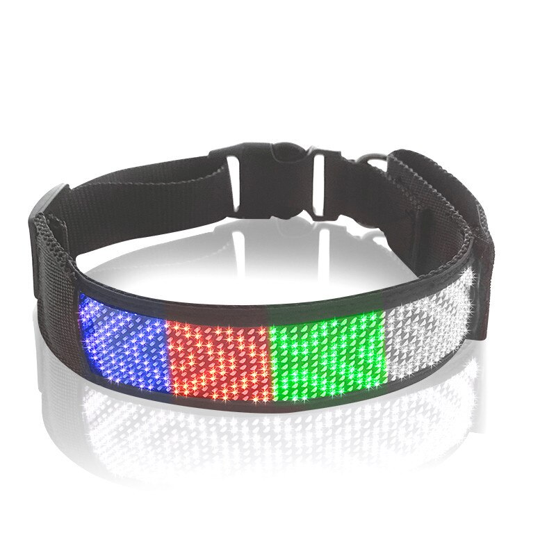 Bluetooth programmable LED Pet Collar USB Recharge... – Grandado
