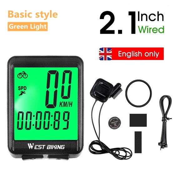 WEST BIKING LED Bicycle Computer Wireless 5 Langua... – Grandado