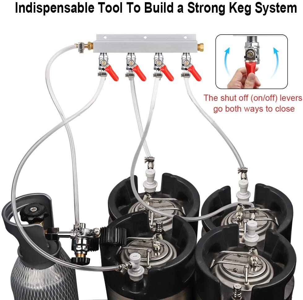 4 Way Co2 Gas Distributor Manifold 5/16'' ... – Grandado