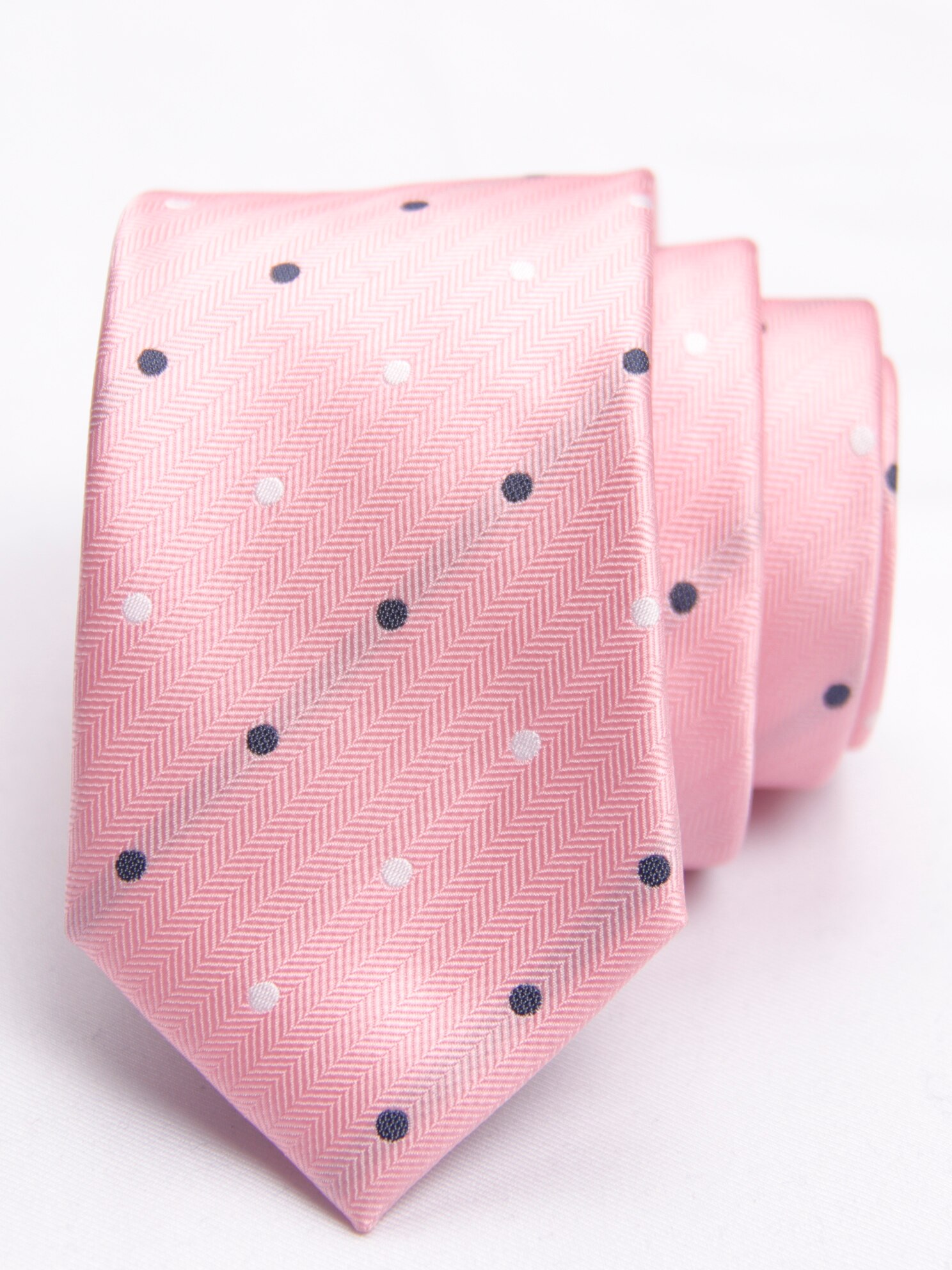 pink dotted pattern tie with patterned skinny ties... – Grandado