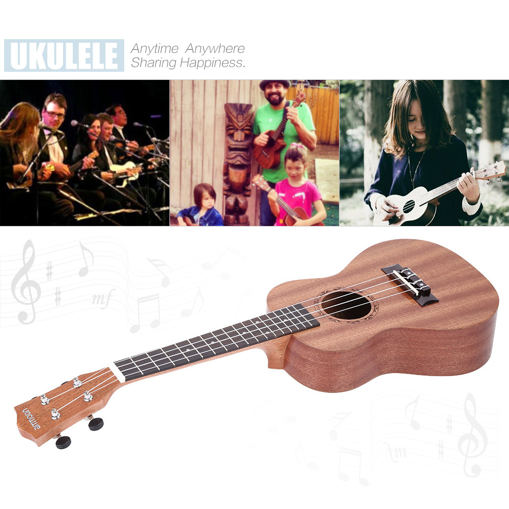 ammoon 24" Sapele Ukulele 4 Strings Rosewood ... – Grandado