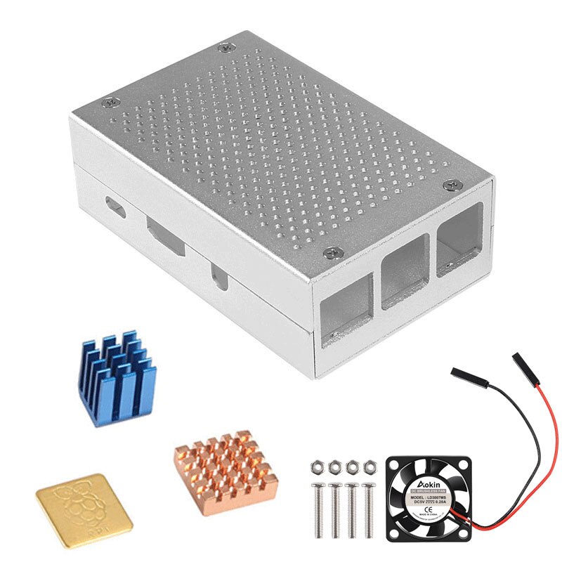 Boîtier en aluminium argenté, boîtier métallique +... – Grandado