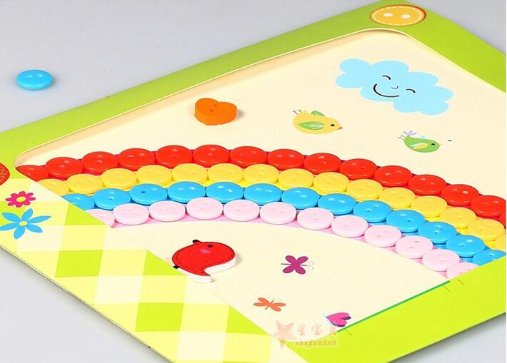 5Pcs/lot Kids DIY Button Stickers Drawing Toys Han... – Vicedeal