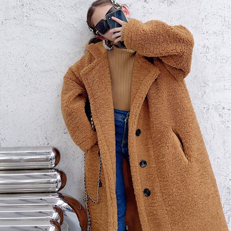 Girls Autumn Winter Thick Warm Teddy Wool Coat Kid... – Grandado