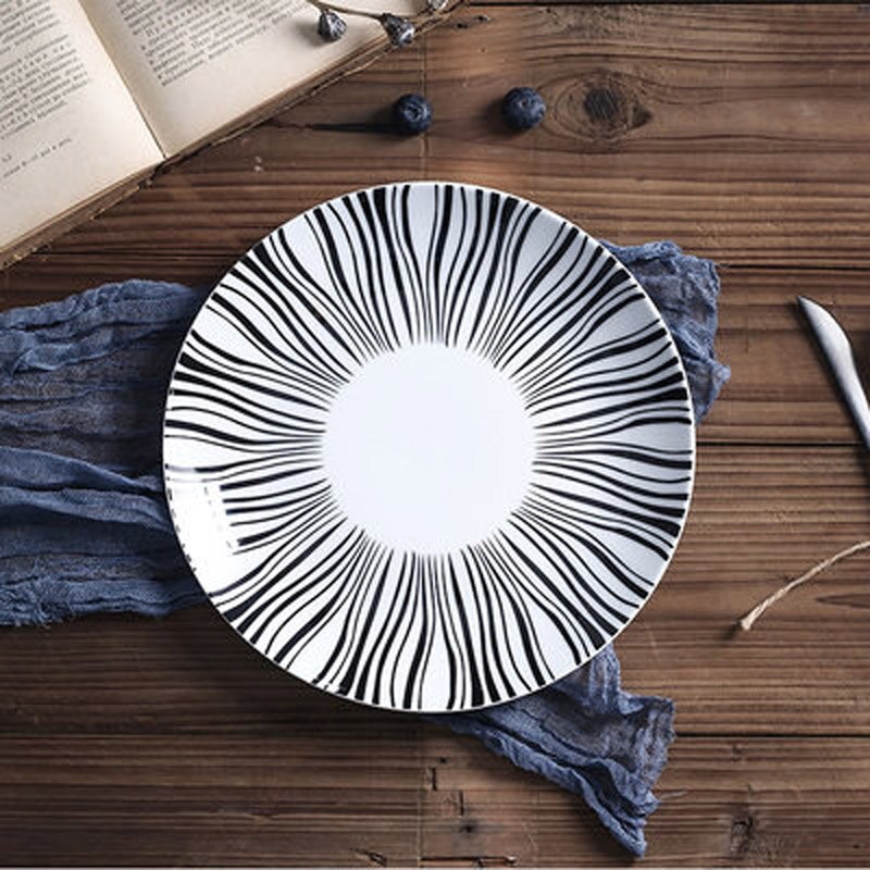 FANCITY Nordic ins style ceramic plate flat plate ... – Vicedeal
