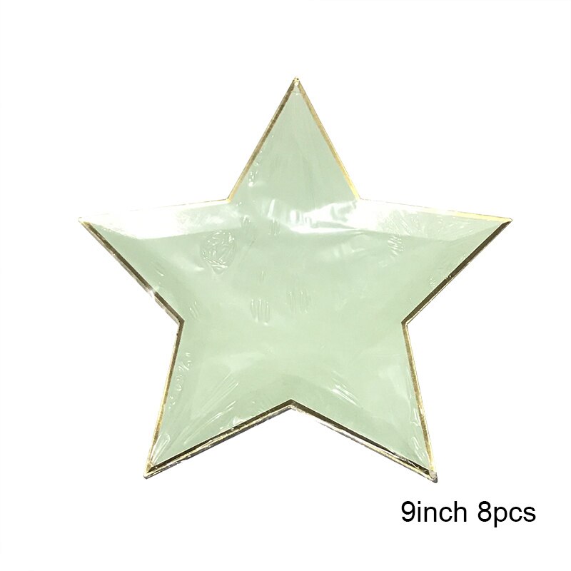 Gold Foil Star Wedding Party Supplies Tableware Se... – Grandado