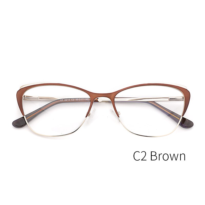 Metal Women Eyeglasses Frame Cat Eye Spectacles Pr... – Grandado