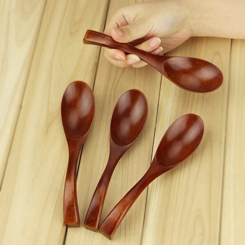 LBER 4 Pcs Soup Spoons, Wooden Spoons,Japanese Sty... – Vicedeal
