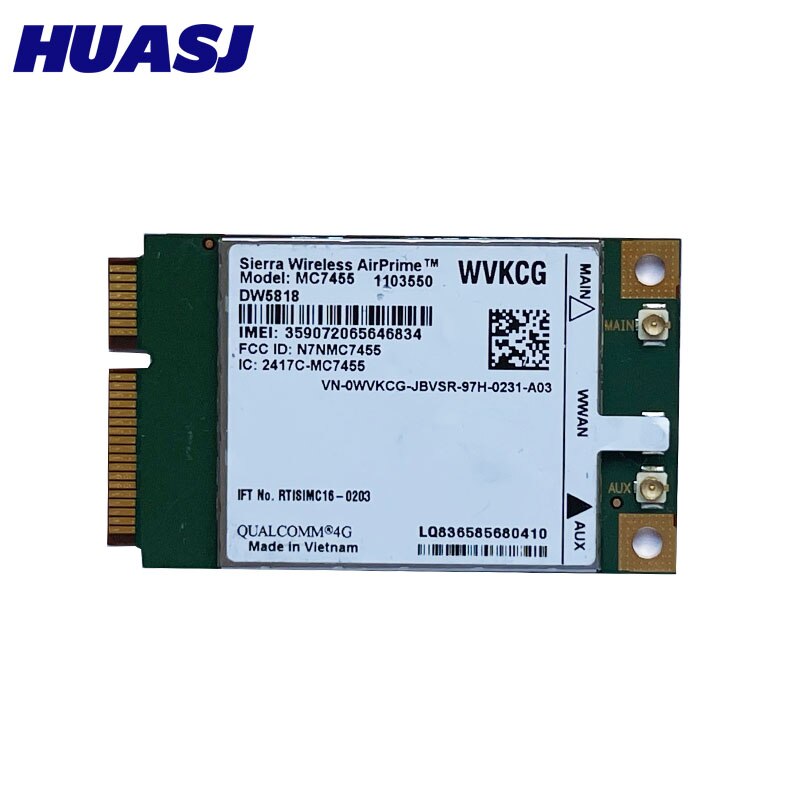 HUASJ MC7455 DW5818 WVKCG LTE 4G Card mini PCI-E F... – Grandado