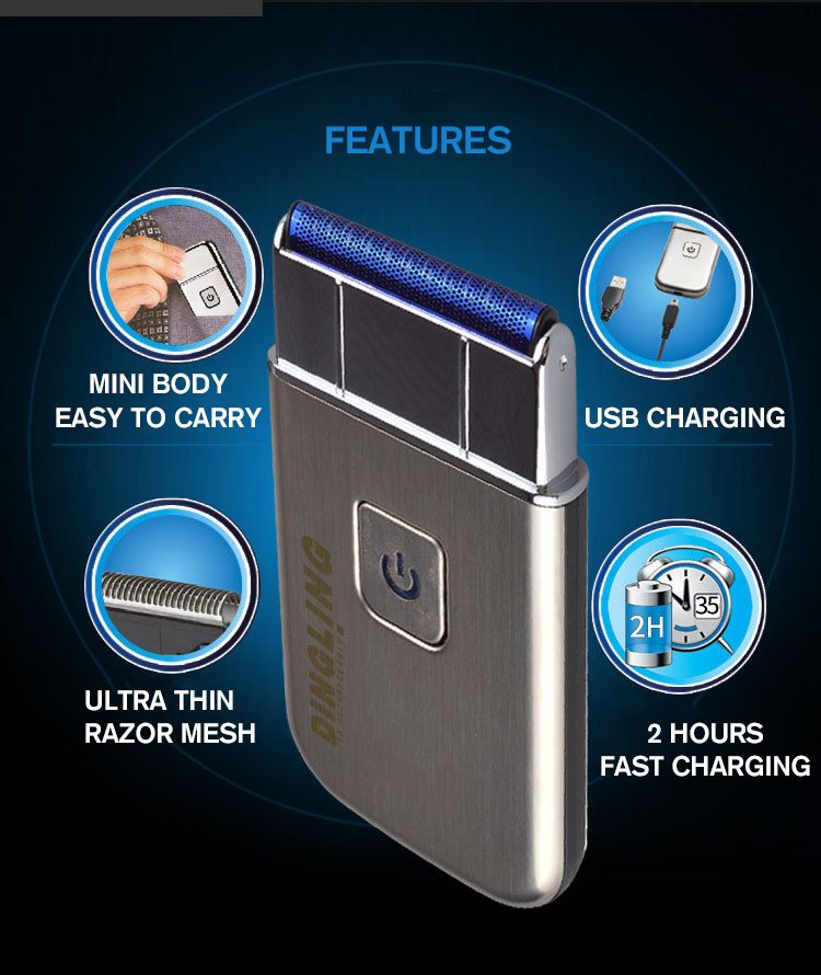 Mini Portable Electric Shaving Machine Men USB Rec... – Grandado