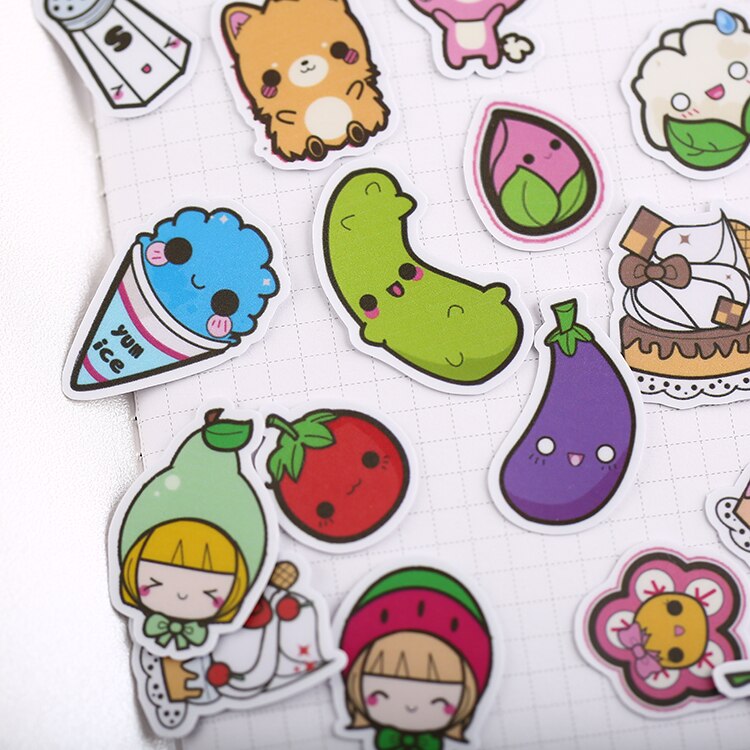 51pcs Cute Vegetable flower collection stickers DI... – Grandado