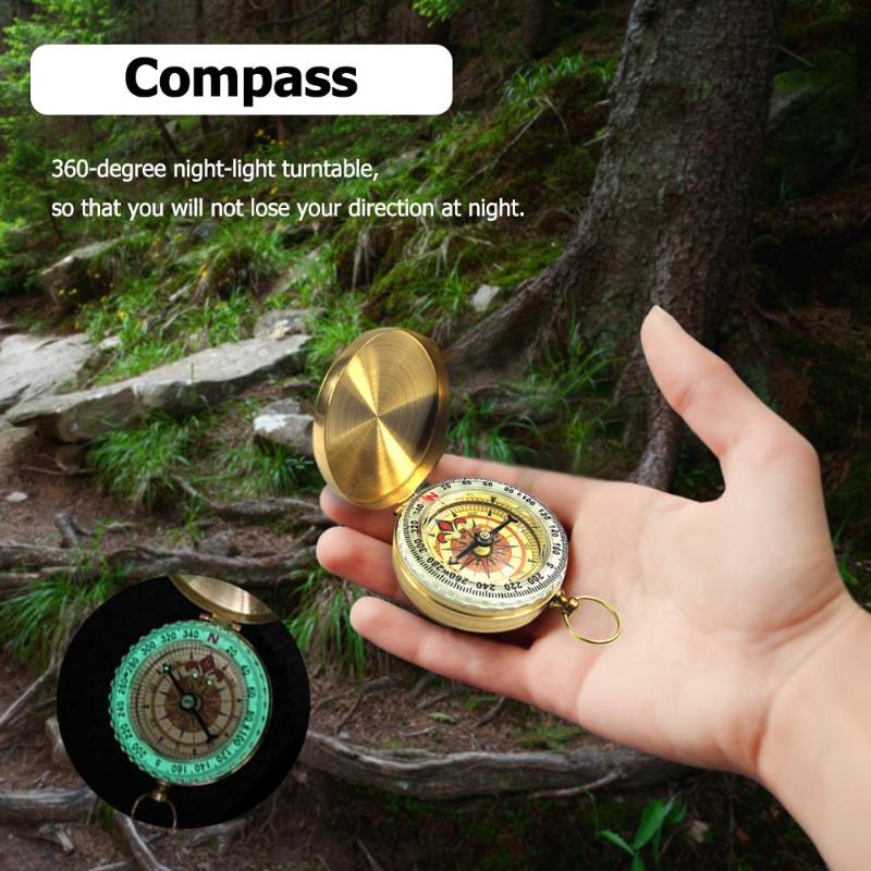 Portable Pocket Brass Gold Plated Copper Compass f... – Vicedeal