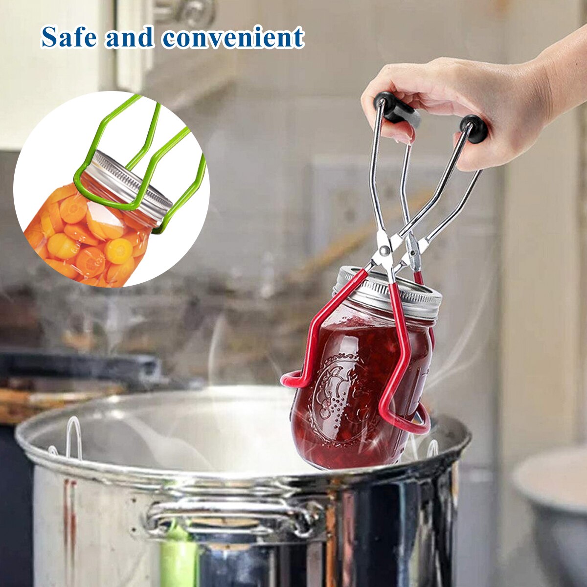 Inblikken Pot Lifter Tang Rvs Jar Lifter Met Handg... – Grandado
