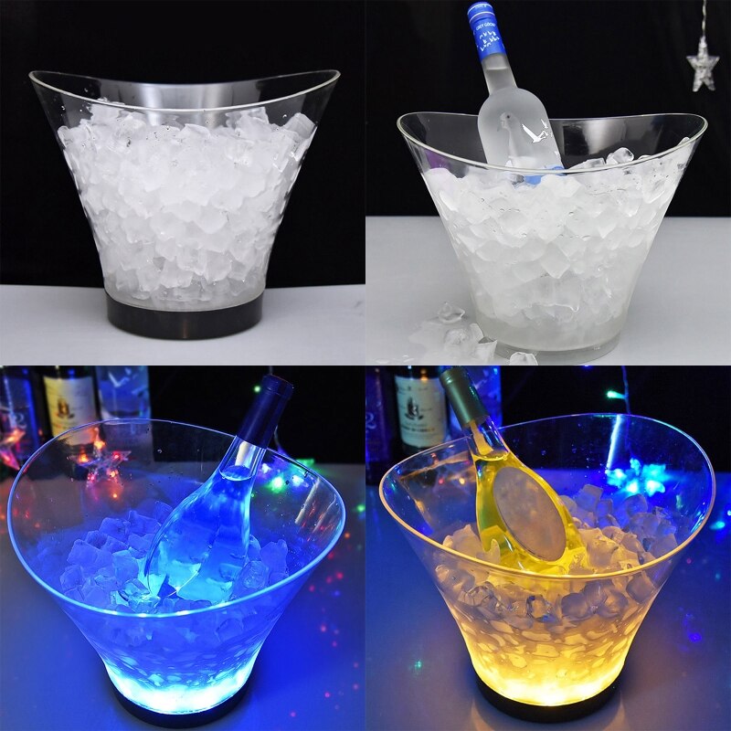 5L Colorful Gradient Lighting LED Ice Bucket Bar W... – Grandado
