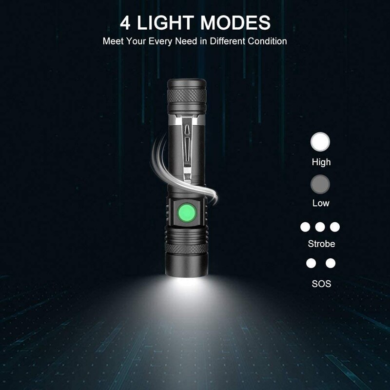 LED Waterproof Flashlight Rechargeable,Super Brigh... – Vicedeal