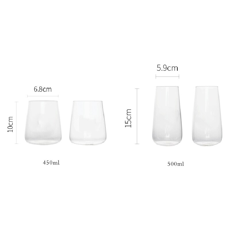 Simple Tall Milk Cup Cold Drinking Cup Dessert Cup... – Vicedeal