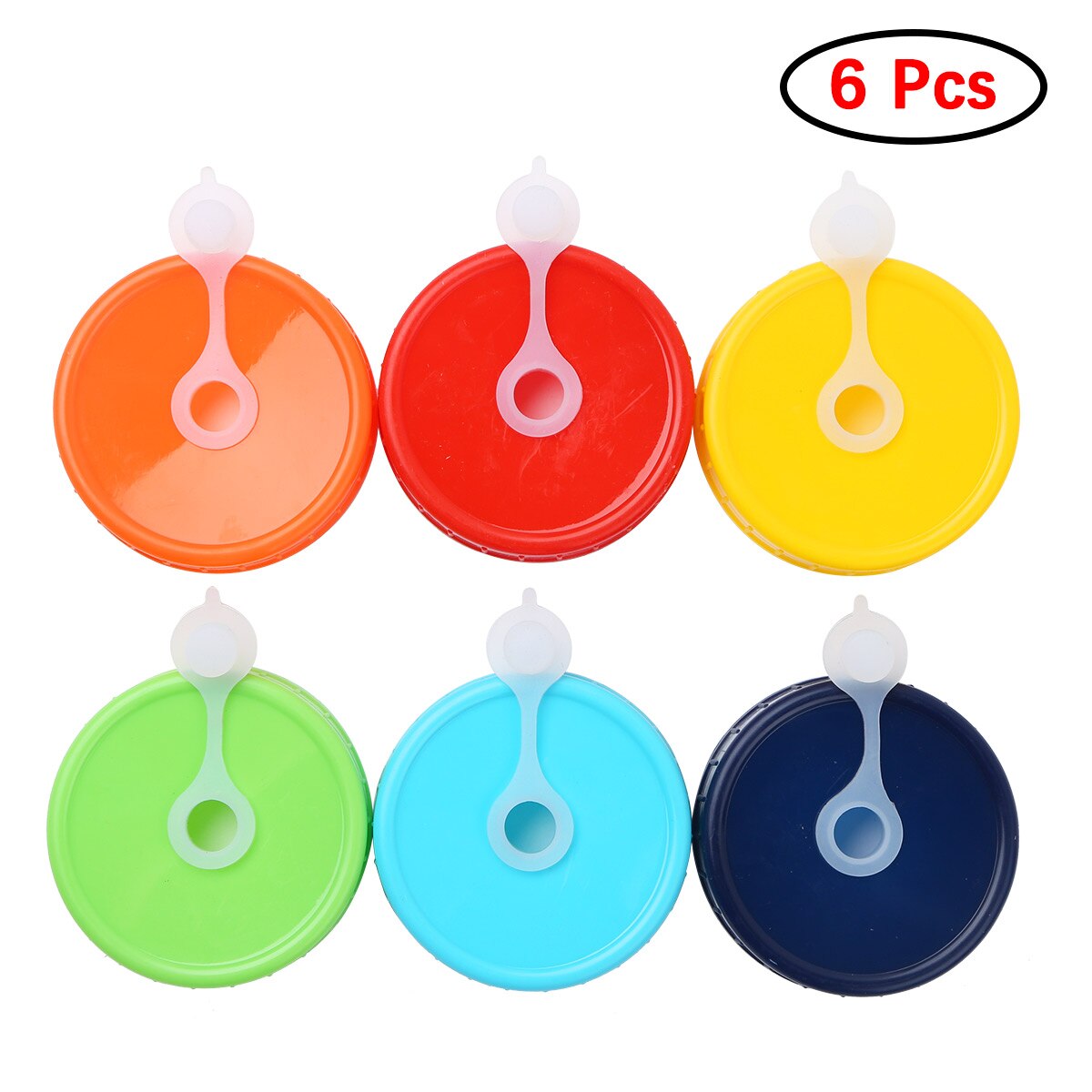 70mm/86mm Plastic Mason Jar Lids with Straw Hole R... – Grandado