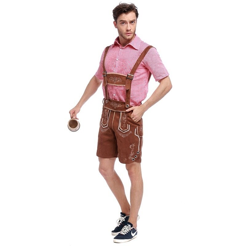Duitse Bier Mannen Fancy Kostuum Beierse Lederhose... – Vicedeal