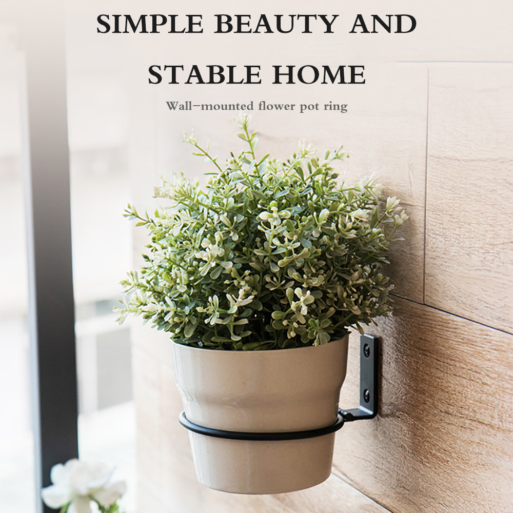 Wall Mount Flower Pot Iron Flower Pot Holder Ring ... – Vicedeal