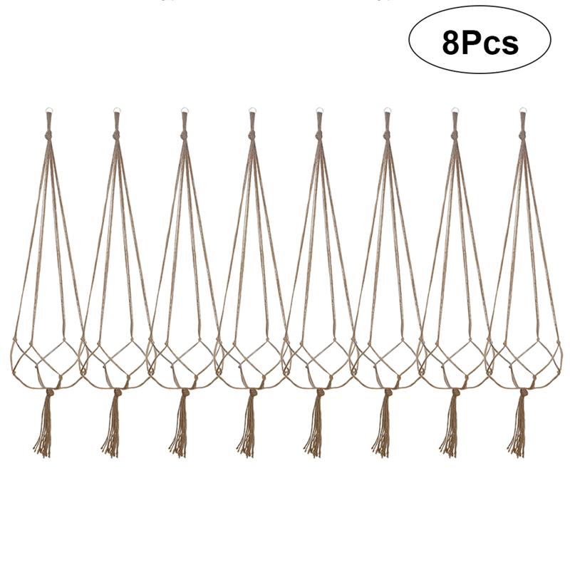 1 Set of 8Pcs Plant Hanger Hemp Rope Hanging Plant... – Vicedeal