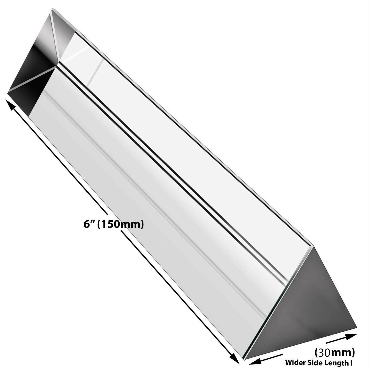 Crystal 6 inch Optical Glass Triangular Prism Spec... – Grandado