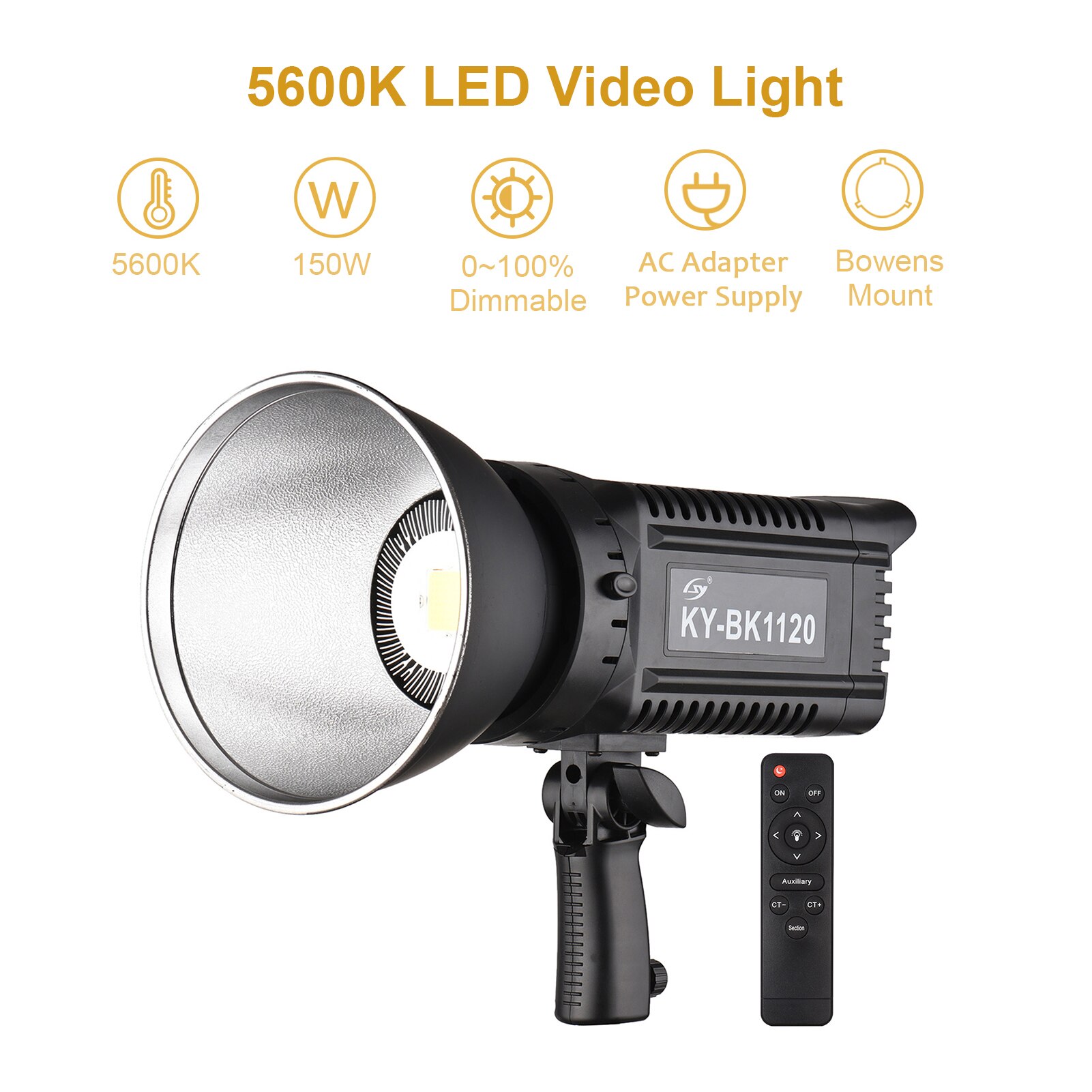 Studio Led Video Licht 150W 5600K CRI93 + TLCI95 +... – Vicedeal