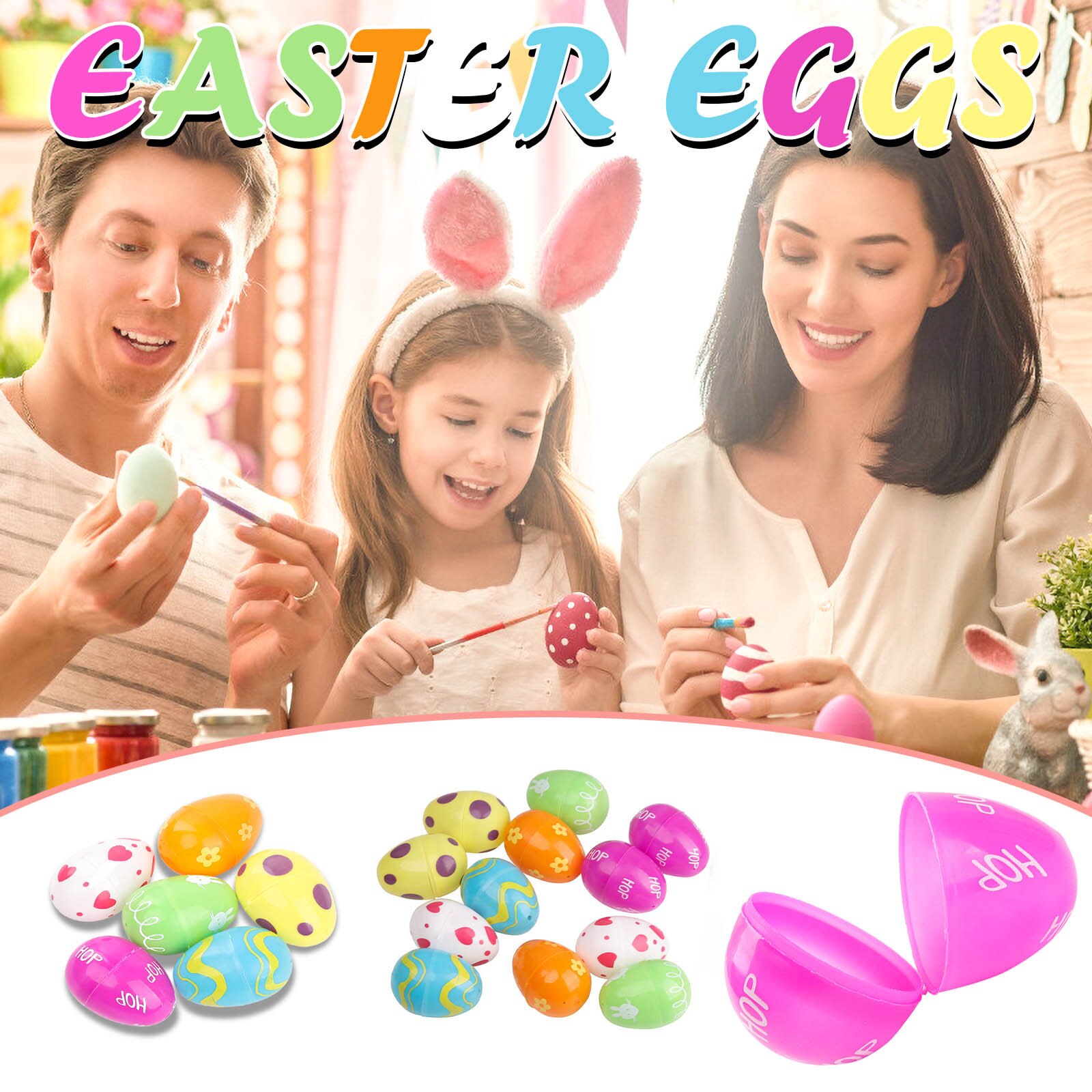 Mini Colorful Easter Egg Boxes DIY Painting Oval C... – Vicedeal
