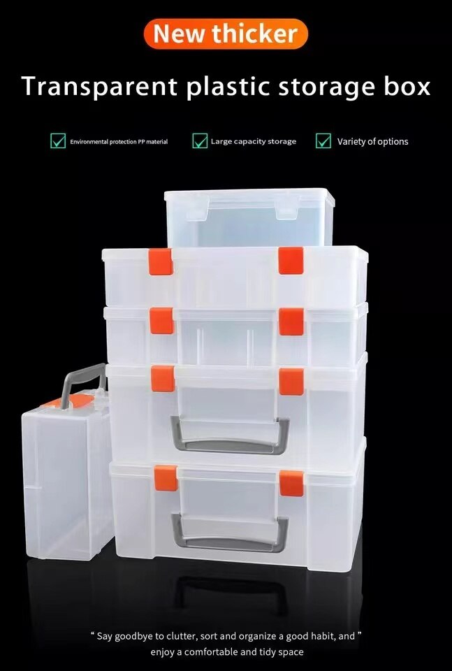 Plastic Tool Storage Box With Locking Handle Remov... – Grandado