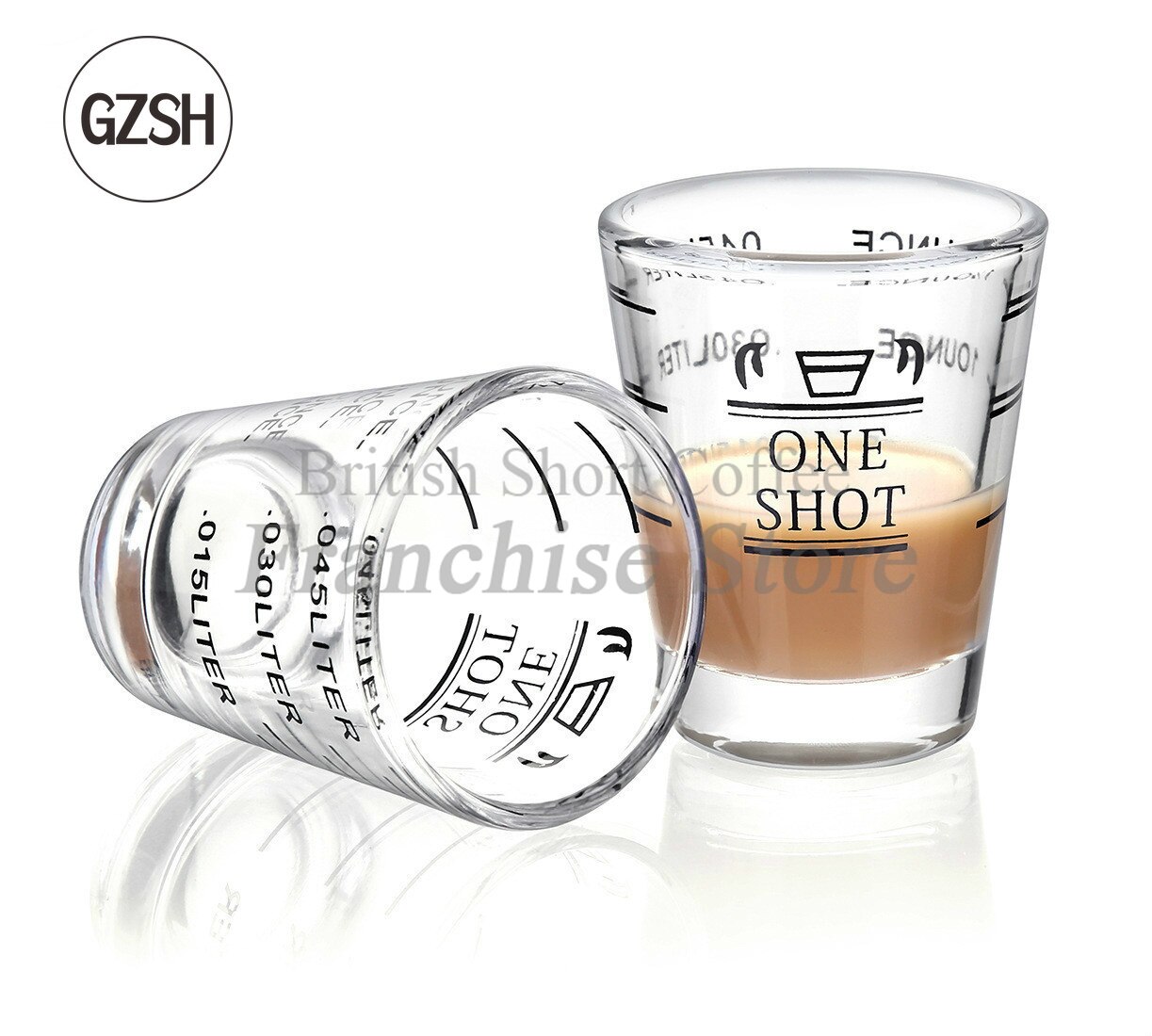 Coffee Cup Set 60ml Square Thickened Glass Ounce C... – Vicedeal