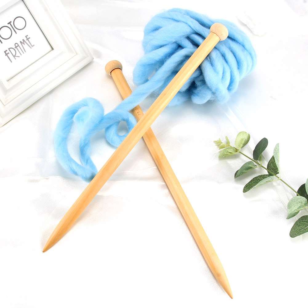 2Pcs/Set 15/20/25mm Wood Knitting Needle Yarn Knit... – Grandado