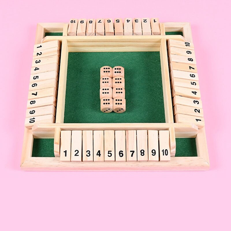 Shut the Box Dice Board Game Board Game in French,... – Grandado