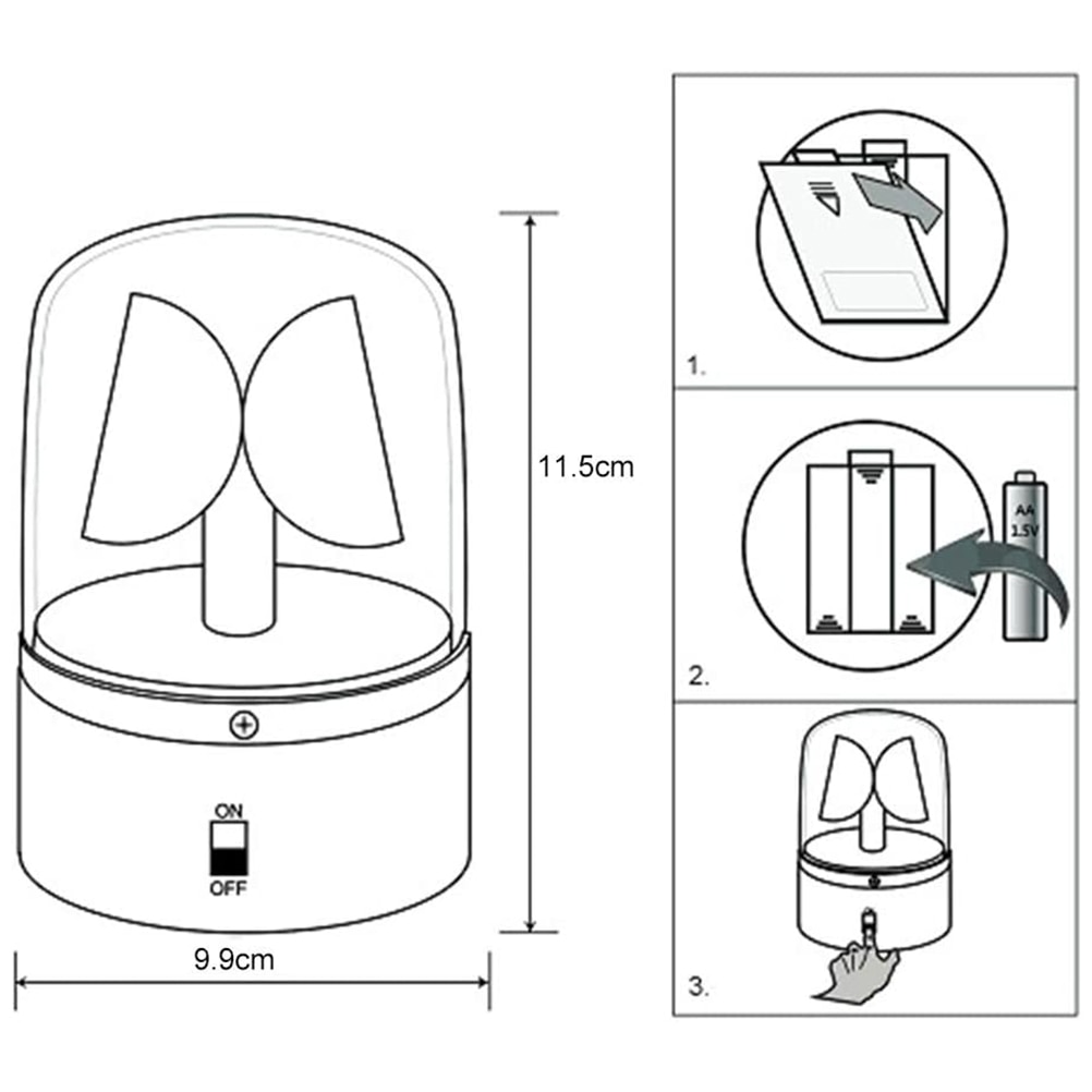 3inch 360 Degree Rotating Mini Led Battery Powered... – Grandado