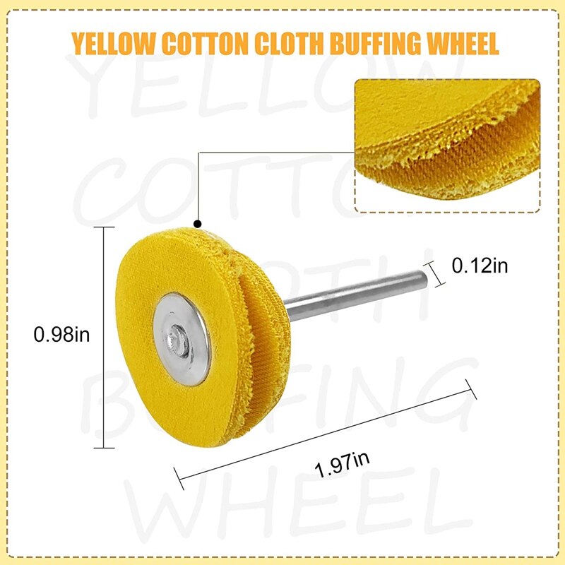 1/8Inch Yellow Cotton Cloth Polishing Buffing Whee... – Vicedeal