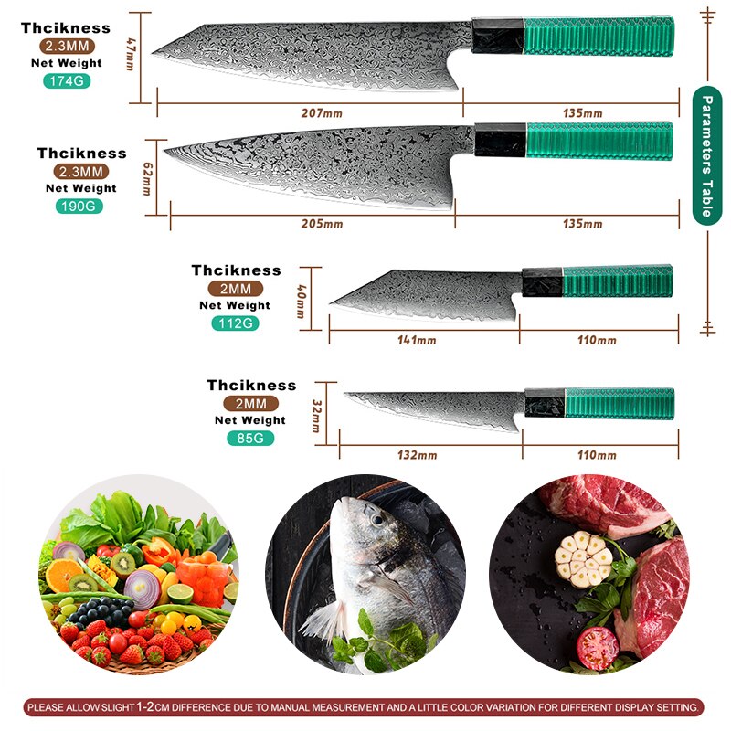 GRANDSHARP 1PCS or 4 PCS Kitchen Knife Sets vg10 J... – Vicedeal