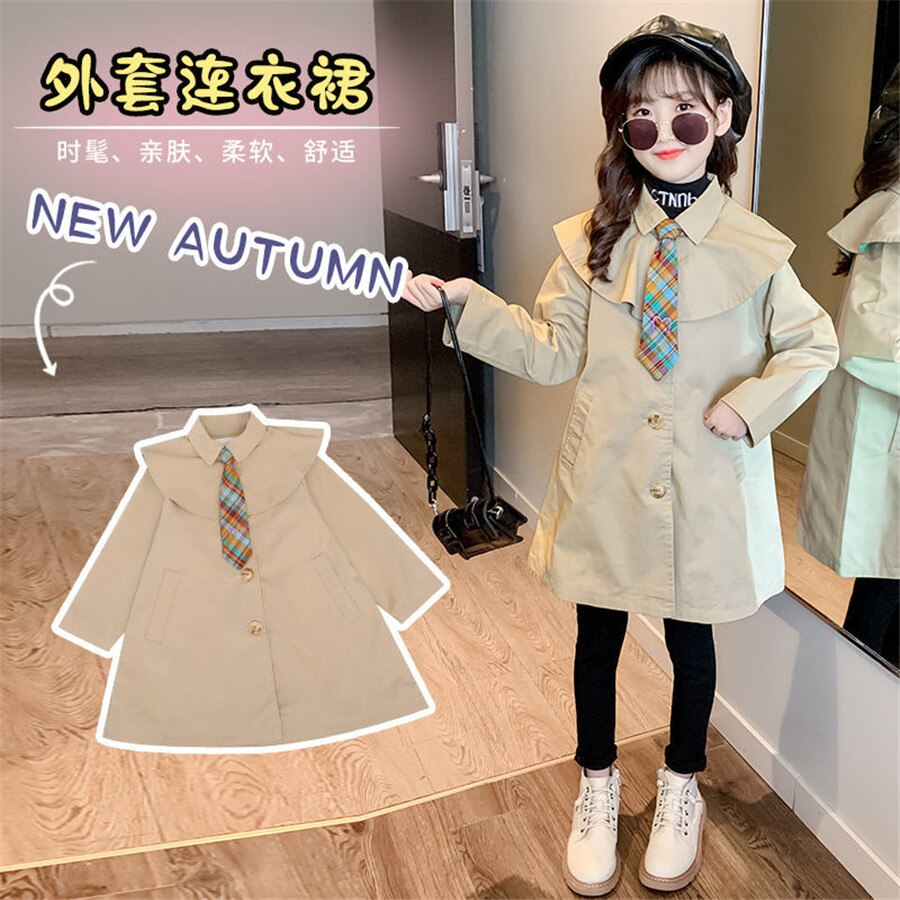 England Autumn Girls Windbreaker Coat Children Lon... – Vicedeal