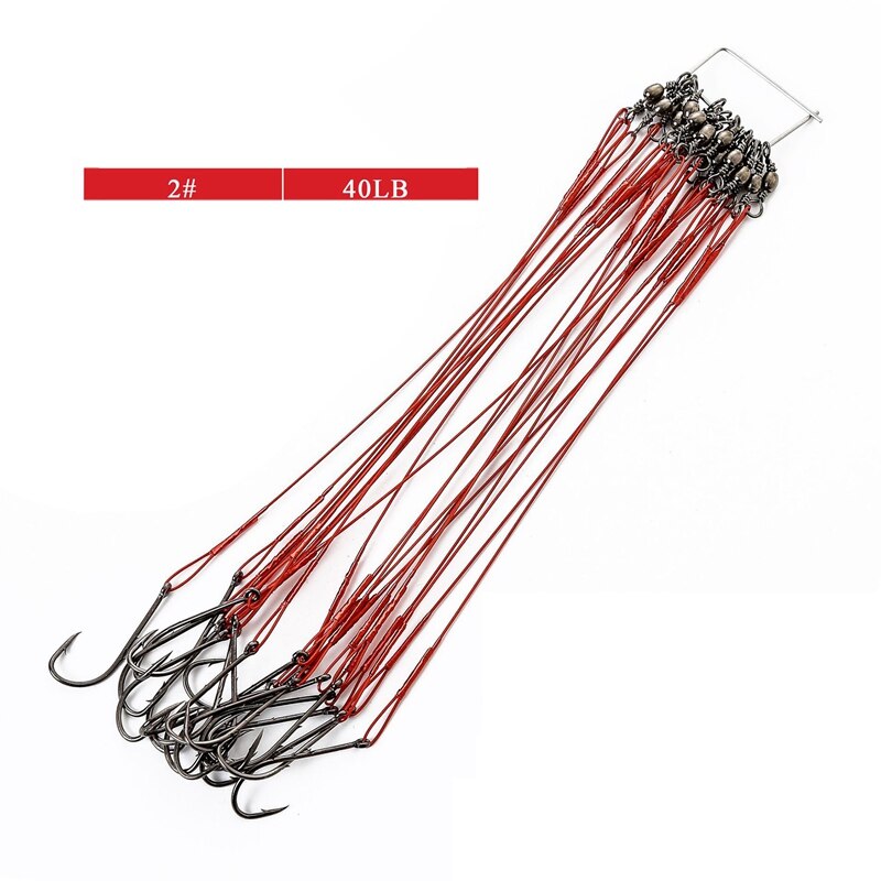 60Pcs Fishing Leaders Wire Tooth Proof with Swivel... – Vicedeal