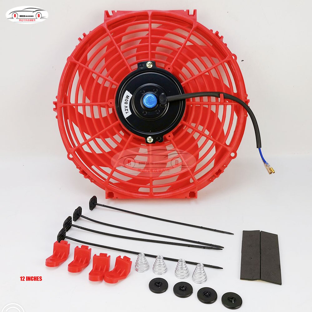 Universal 12 Inch 12V 80W 2100RPM Straight Black B... – Grandado