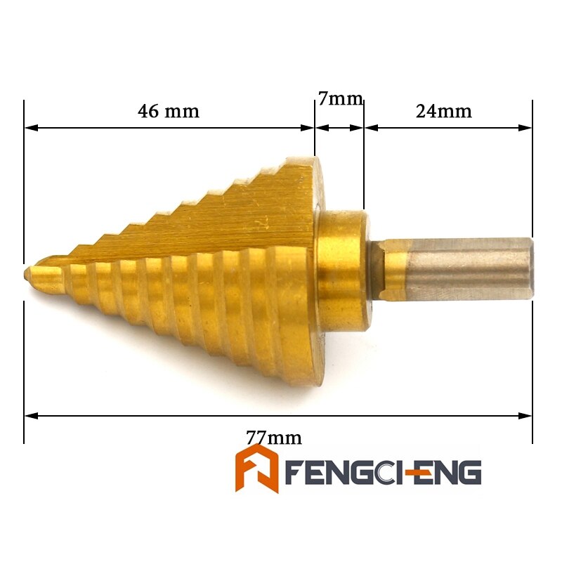 Step Bit 1/4" - 1 3/8" High speed steel titanium n... – Grandado