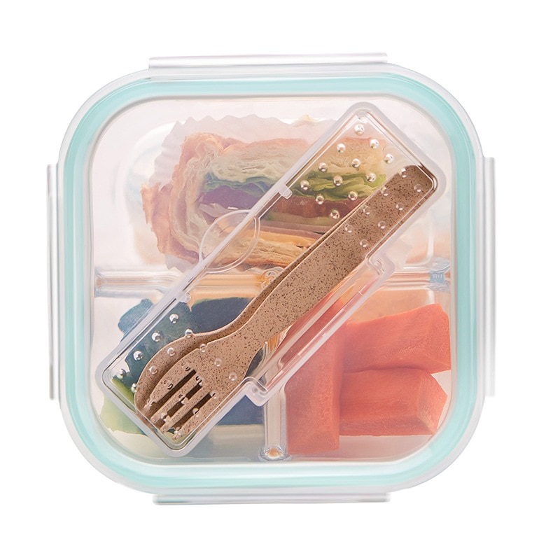 1/2/3 Grid Lunchbox Glas Magnetron Lekvrij Bento B... – Grandado