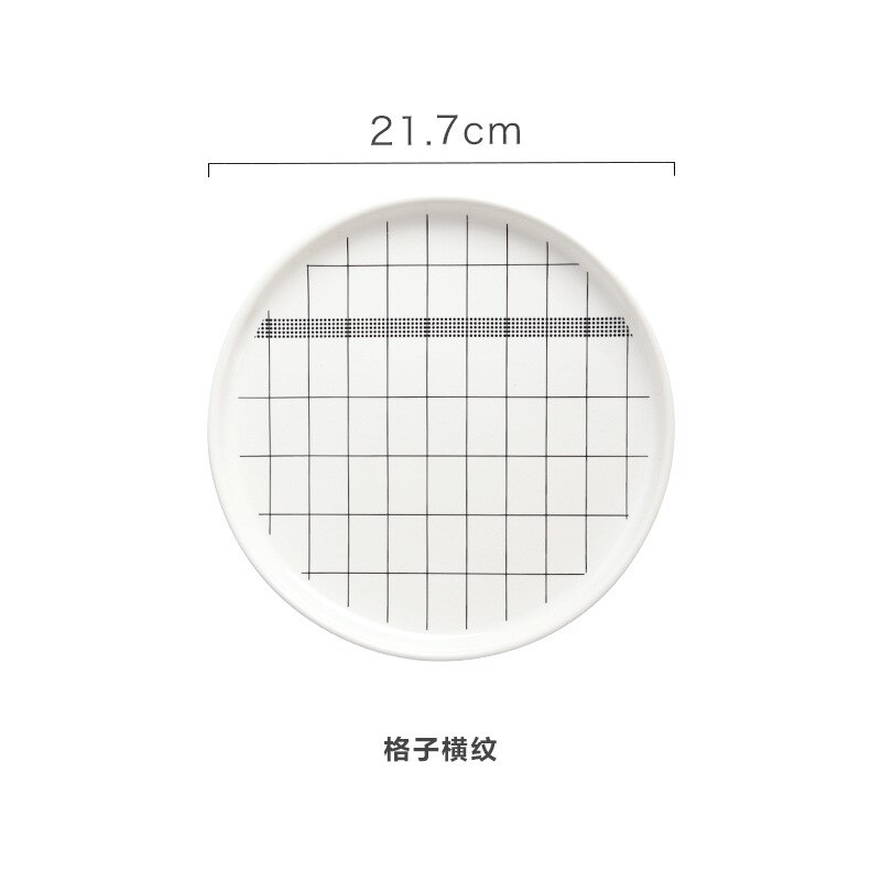 Domestic Ceramic Plate Round Dish Plate Steak Plat... – Grandado