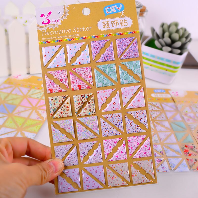 192pcs/LOT Photo Album Corner Sticker Crystal Pape... – Grandado