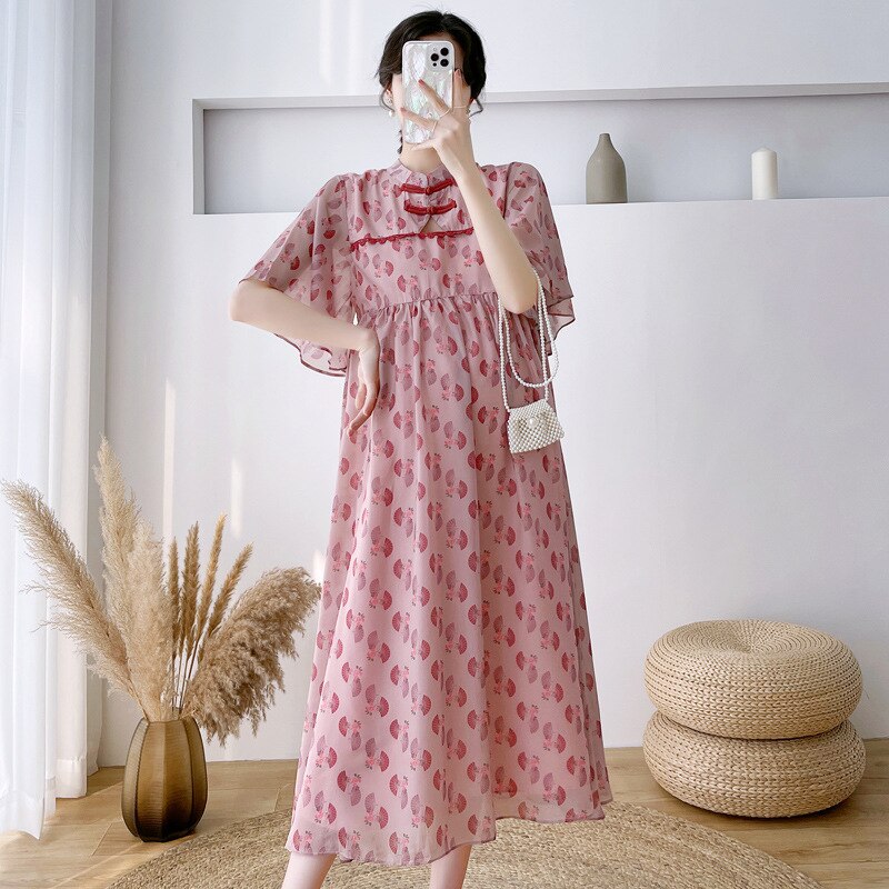 Chinese Style Maternity Dress 2022 Summer Maternit... – Grandado