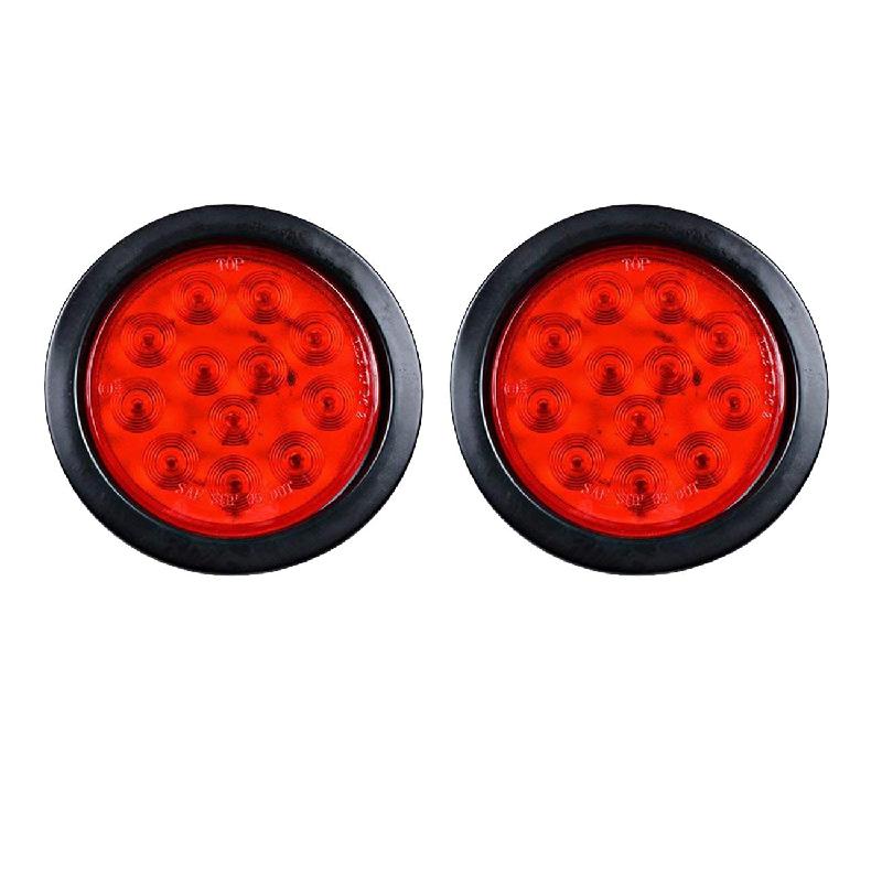 4 "Inch Rood 12 Led Ronde Backup Staart Stop Turn ... – Vicedeal