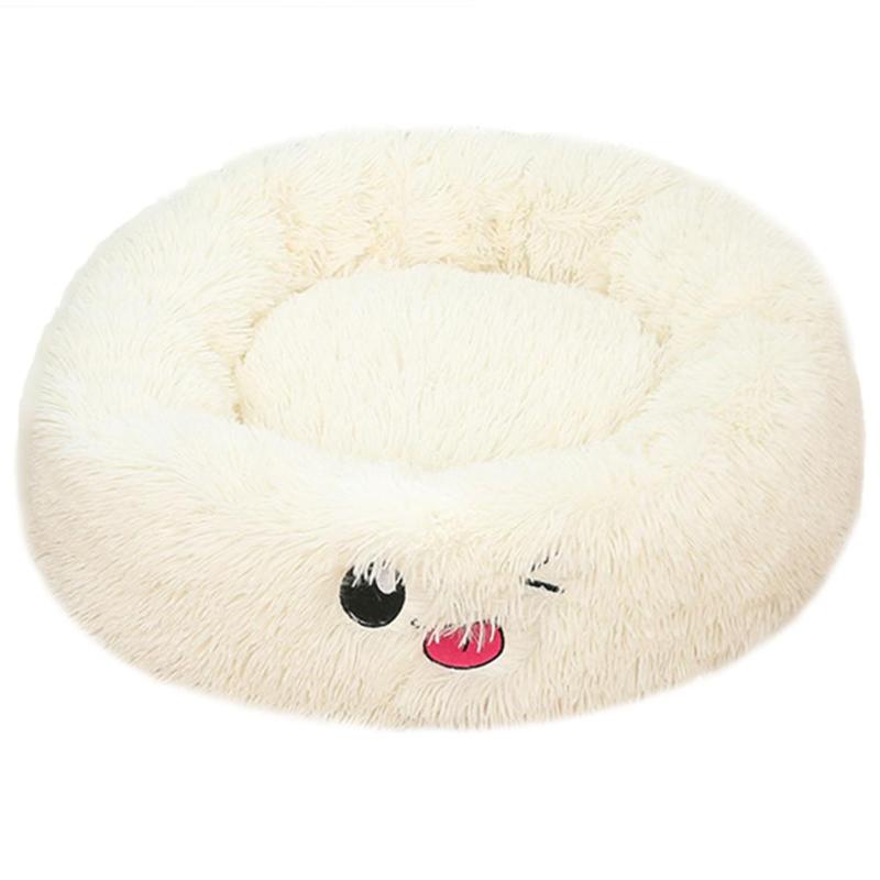 Lit en polaire pour chiens rond | Coussin pour ani... – Grandado