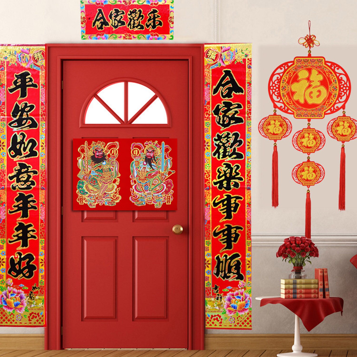 Besegad 1 Pair Chinese Couplets Door Gods Menshen ... – Grandado