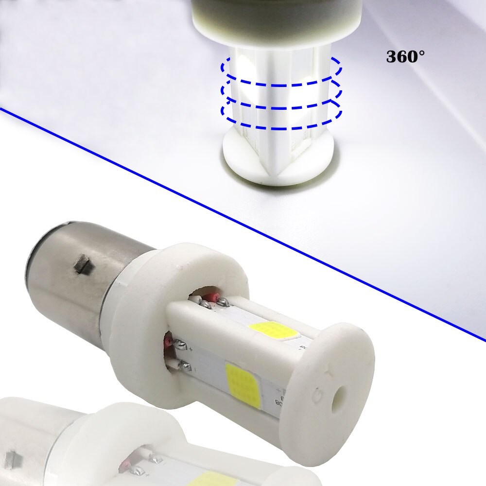 H6 ba20d p15d h4 ledet motorsykkel hovedlys pærer ... – Grandado
