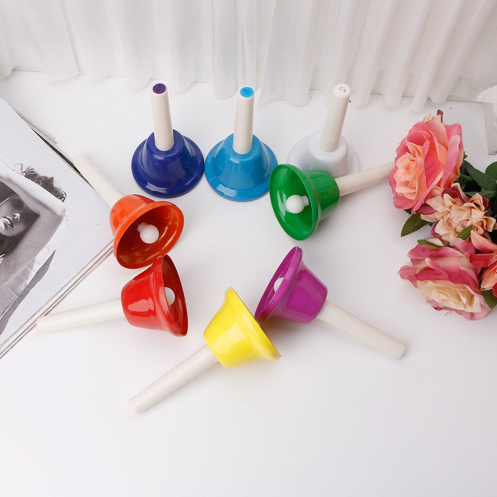 Rhythm 8 Note Hand Bell Set Musical Instrument Per... – Grandado