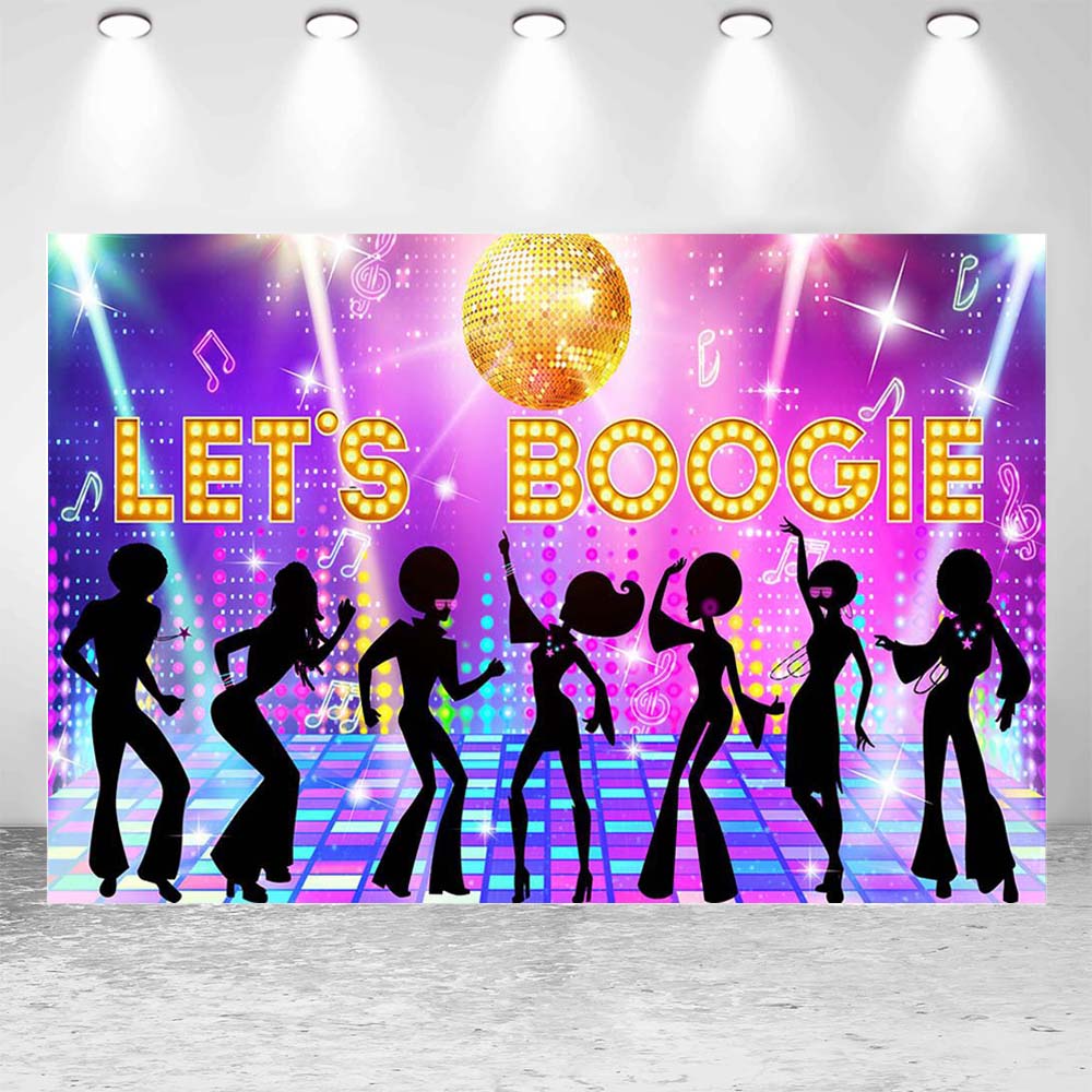 Mocsicka Let’s Boogie Photo Background Disco Ball ... – Grandado